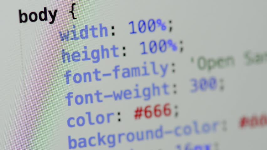 html css code developing website design Stock Footage Video (100% ...