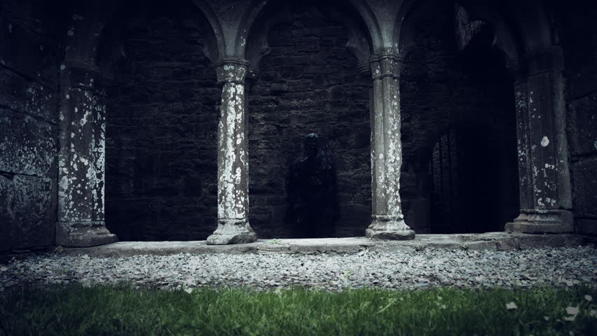 4k horror shot zombie abandoned castle Stock Footage Video (100% ...