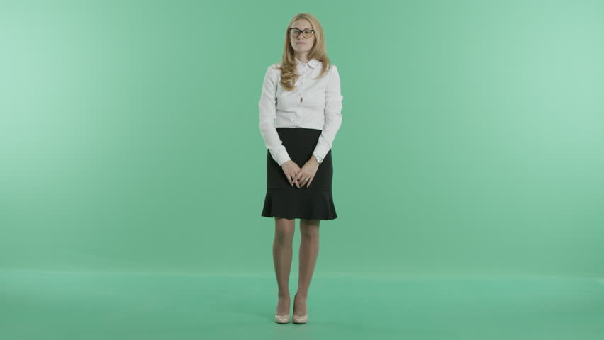 A Woman Stands and Looks Stock Footage Video (100% Royalty-free ...