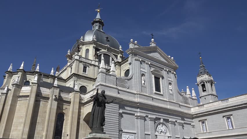 4k santa maria real church madrid Stock Footage Video (100% Royalty ...