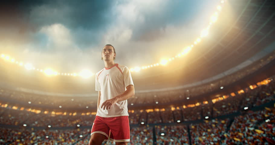 4k Footage Soccer Player Dramatic Play Stock Footage Video (100% ...