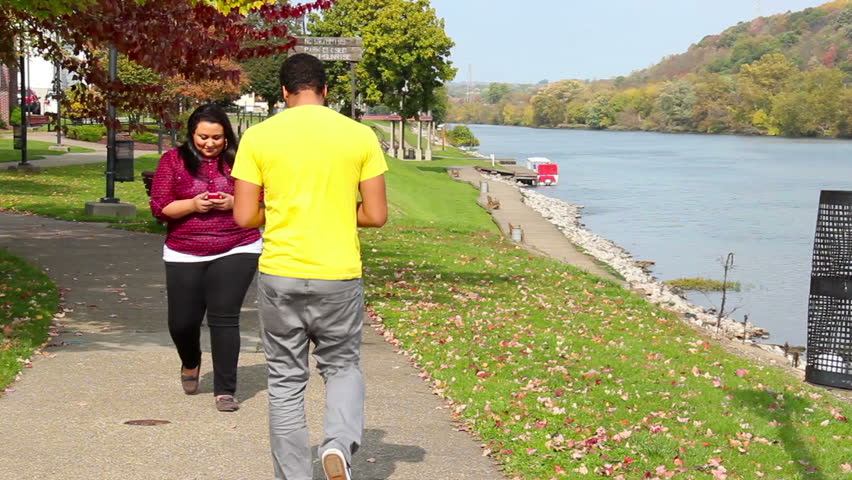 young man woman bump into each Stock Footage Video (100% Royalty-free ...