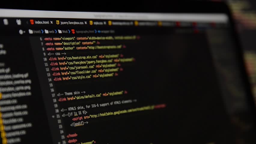 html css code developing website design Stock Footage Video (100% ...