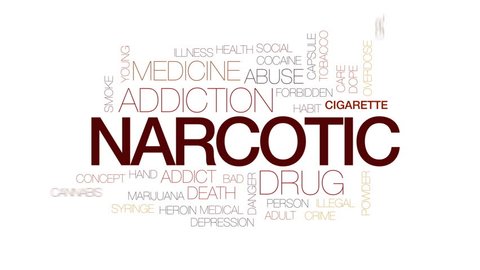 Narcotic Animated Word Cloud Text Design Stock Footage Video (100% ...