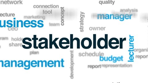 Stakeholder Animated Word Cloud Text Design Stock Footage Video (100% ...