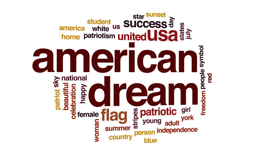 american dream animated word cloud text Stock Footage Video (100% ...