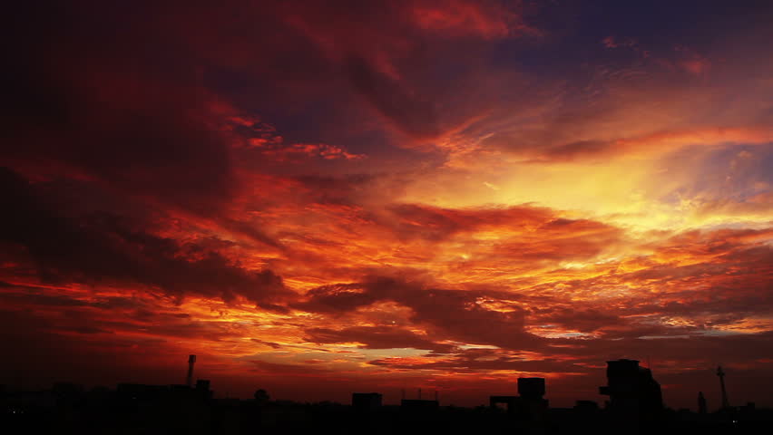 time lapse sunset twilight beautiful sky Stock Footage Video (100% ...