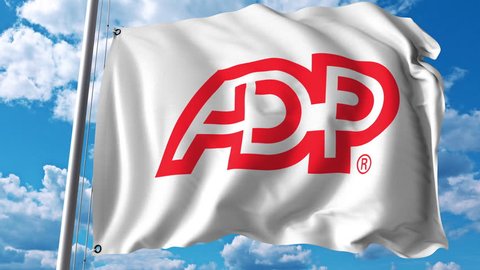 Waving Flag Automatic Data Processing Adp Stock Footage Video (100% ...