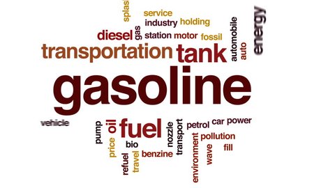 Gasoline Animated Word Cloud Text Design Stock Footage Video (100% ...