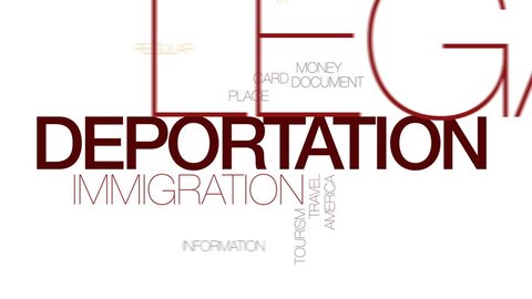 Deportation Animated Word Cloud Text Design Stock Footage Video (100% ...