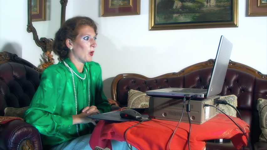 timelapse harsh lady watching vhs tape Stock Footage Video (100% ...