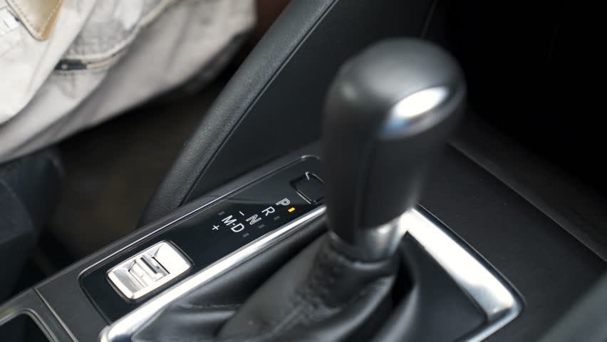 hand switches automatic transmission lever 4k Stock Footage Video (100% ...
