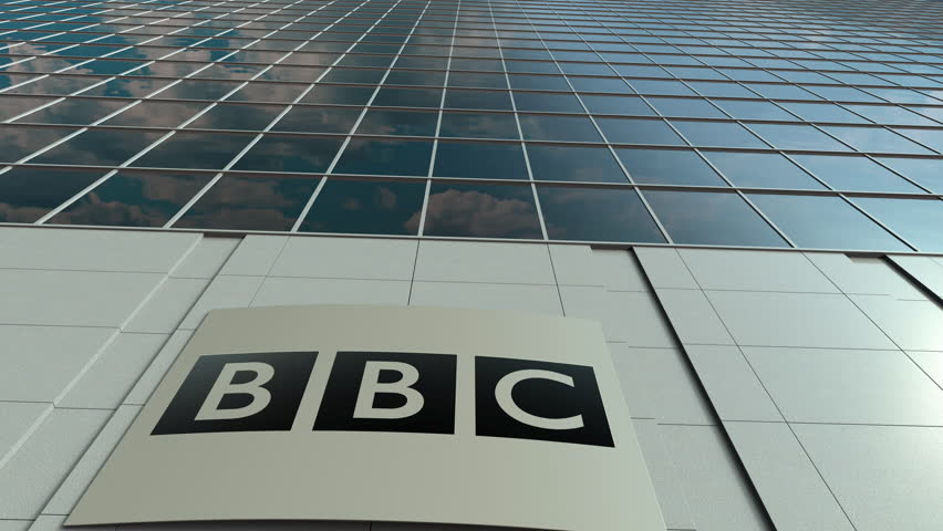 Signage Board with British Broadcasting Stock Footage Video (100% ...