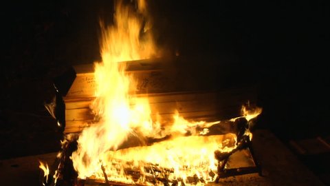 Coffin On Fire Stock Footage Video (100% Royalty-free) 2903146 ...