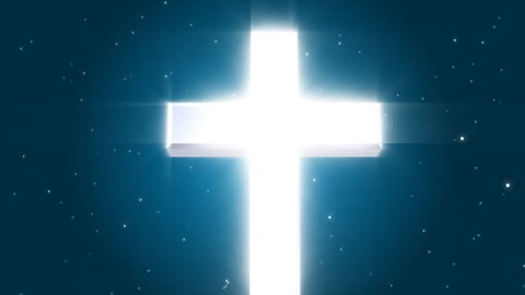 Explosive Cross On Blue Background Loop Stock Footage Video (100% ...