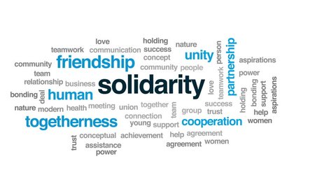 Solidarity Animated Word Cloud Text Design Stock Footage Video (100% ...