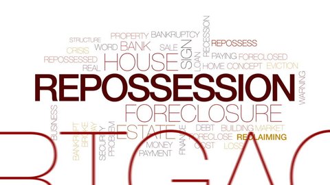Repossession Animated Word Cloud Text Design Stock Footage Video (100% ...