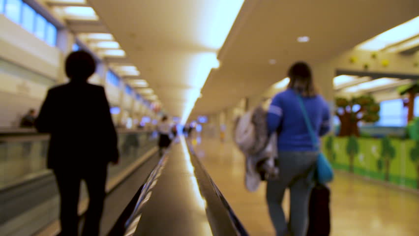 Blurred People Moving On Flat Stock Footage Video (100% Royalty-free ...