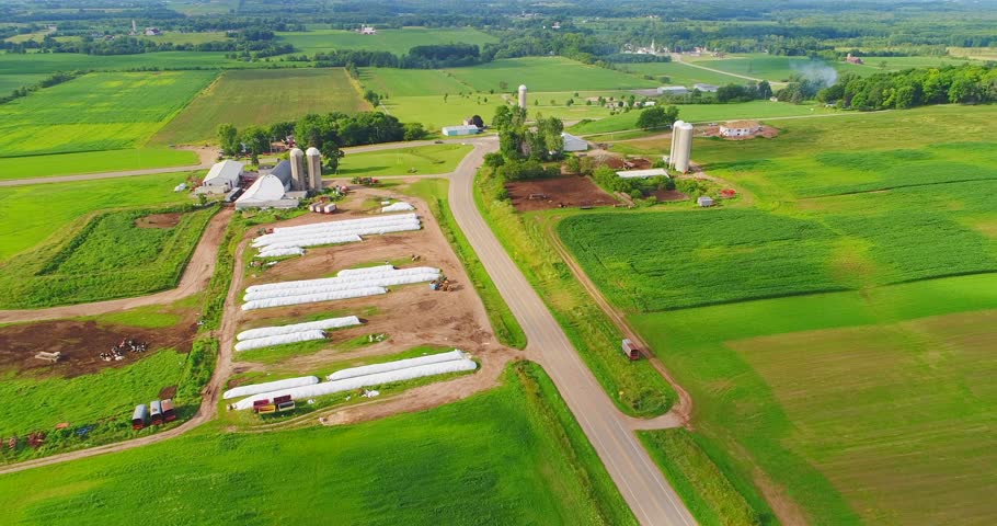 exceptionally beautiful rural agricultural landscape farms Stock ...