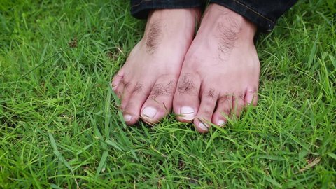 Man Scratch Itching Feet Unhealthy Feet Stock Footage Video (100% ...