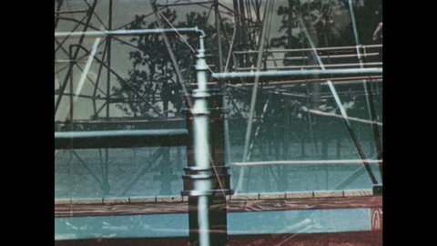 1950s Diagram Piping Steamwater Flowing Through Stock Footage Video ...