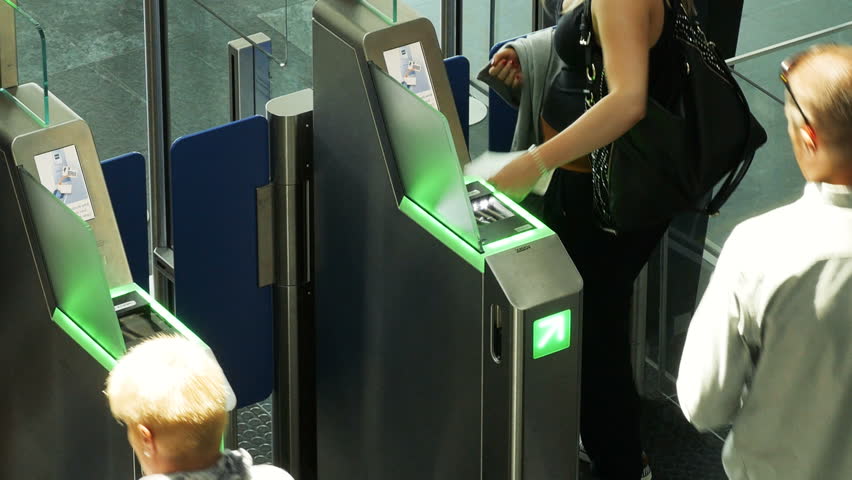 Biometric Passport Control Epassport Gate Stock Video Footage - 4K and ...
