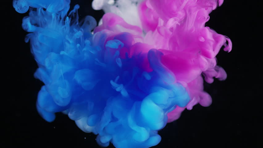 pink white blue ink dropped water Stock Footage Video (100% Royalty ...
