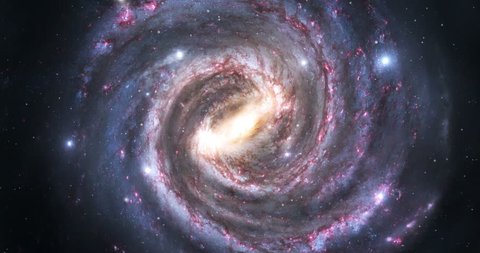 Milky Way Galaxy Spinning Space Flying Stock Footage Video (100% ...