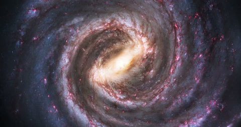 Milky Way Galaxy Spinning Space Flying Stock Footage Video (100% ...