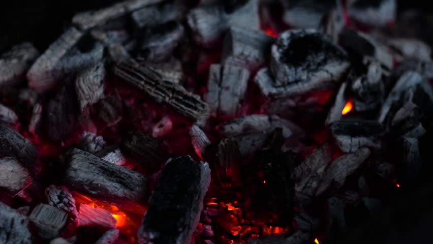 embers smoldering fireplace grill Stock Footage Video (100% Royalty ...