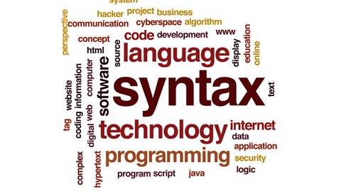 Syntax Animated Word Cloud Text Design Stock Footage Video (100% ...
