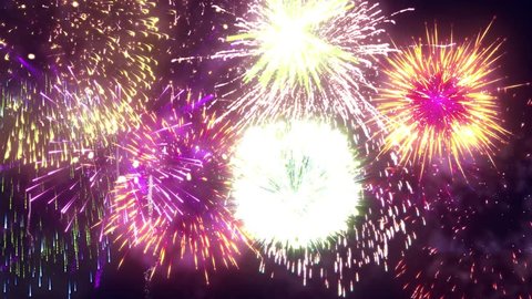 Fireworks Display High Definition 4k Stock Footage Video (100% Royalty ...