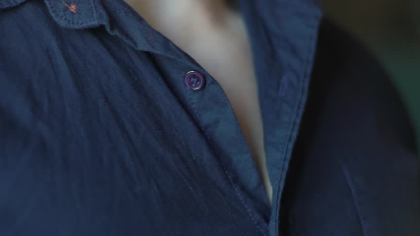 wife unbuttoning shirt man slow motion Stock Footage Video (100% ...
