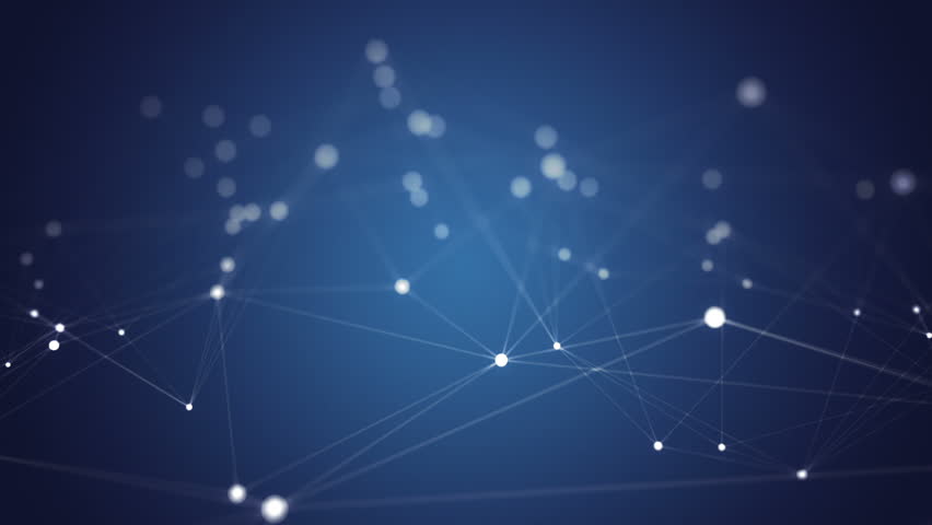 abstract polygonal blue wireframe network background Stock Footage ...