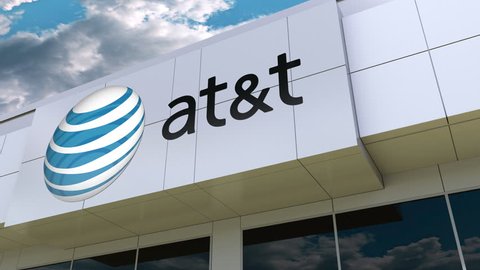 American Telephone Telegraph Company T Logo Stock Footage Video (100% ...