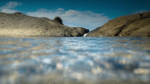 Half Submerged Camera Sea Captures Unusual Stock Footage Video (100% ...