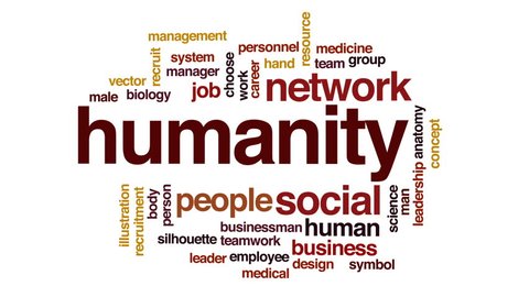 Humanity Animated Word Cloud Text Design Stock Footage Video (100% ...