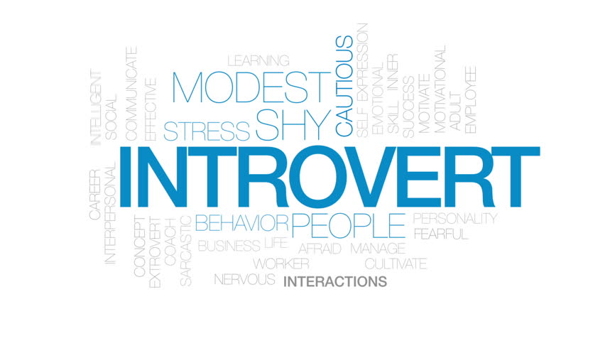 introvert animated word cloud text design Stock Footage Video (100% ...