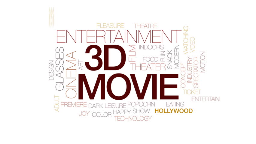 3d movie animated word cloud text Stock Footage Video (100% Royalty ...