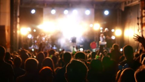 Happy People Watching Amazing Musical Concert Stock Footage Video (100% ...