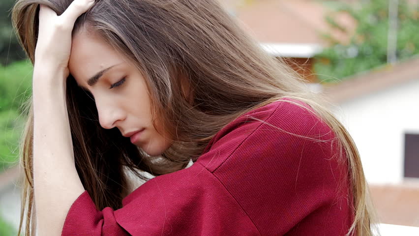 Sad Woman Crying After Breakup Stock Footage Video (100% Royalty-free ...