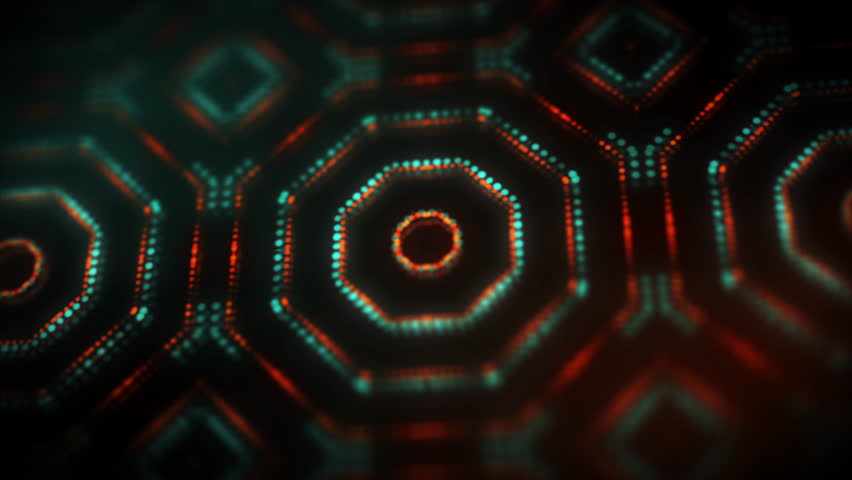 4k sci-fi futuristic kaleida pattern background Stock Footage Video ...