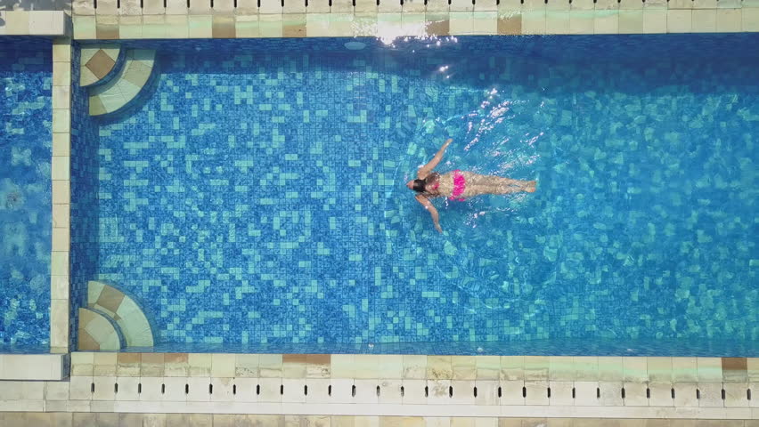 aerial top down unrecognizable woman on Stock Footage Video (100% ...