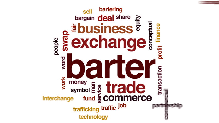 barter animated word cloud text design Stock Footage Video (100% ...