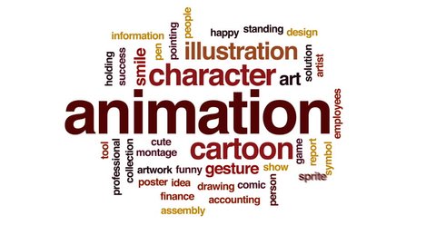 Animation Animated Word Cloud Text Design Stock Footage Video (100% ...