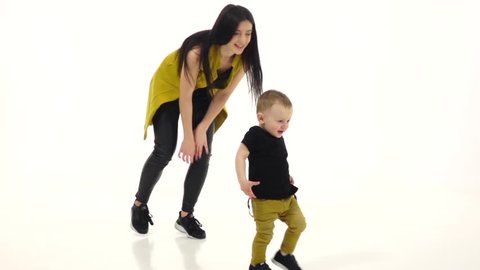 Kid Steps On Floor Spacious Room Stock Footage Video (100% Royalty-free ...