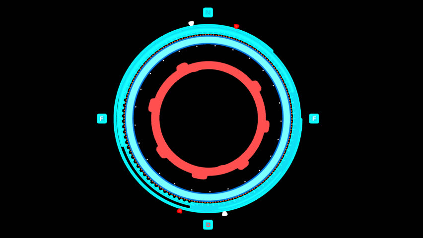 Hud Target. Conceptual Ui Animation Stock Footage Video (100% Royalty ...