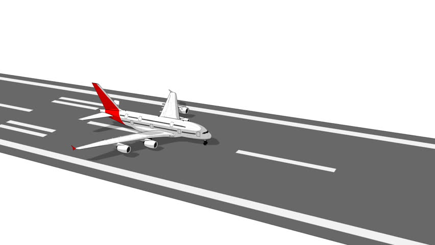 big airplane taking off cartoon style Stock Footage Video (100% Royalty ...