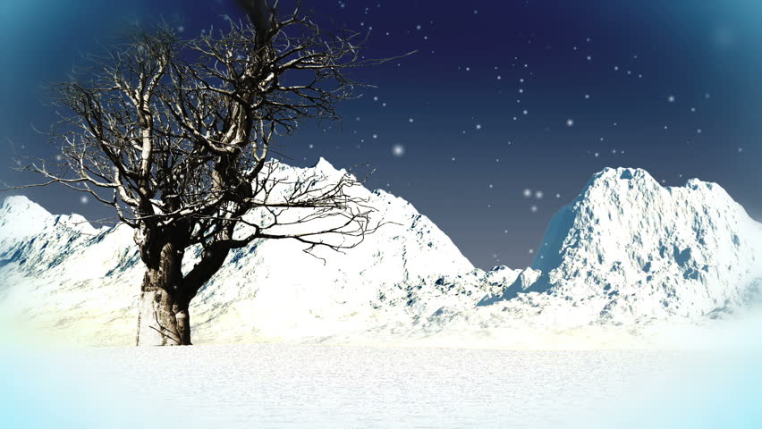 Winter Scene Animation with 2.5d Stock Footage Video (100% Royalty-free ...