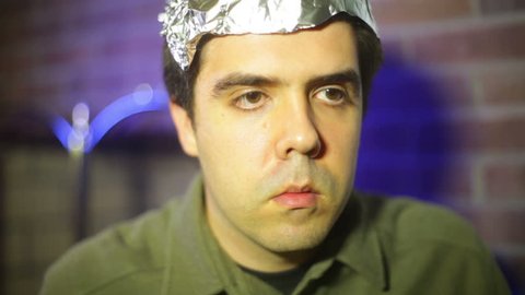 Crazy Guy Tin Foil Hat Stock Footage Video (100% Royalty-free) 2956564 ...